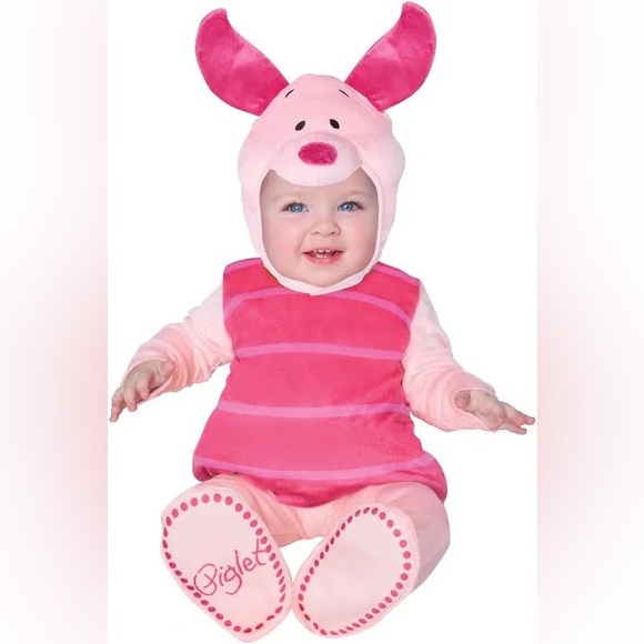 Disney | Costumes | Disney Piglet Costume 6m Plush One Piece Zip Front ...